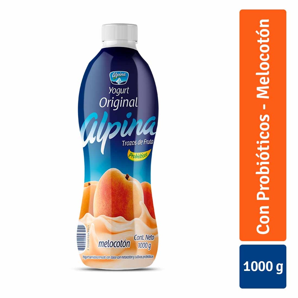 Yogurt Alpina Original Melocoton 1000Gr | SuperBooM